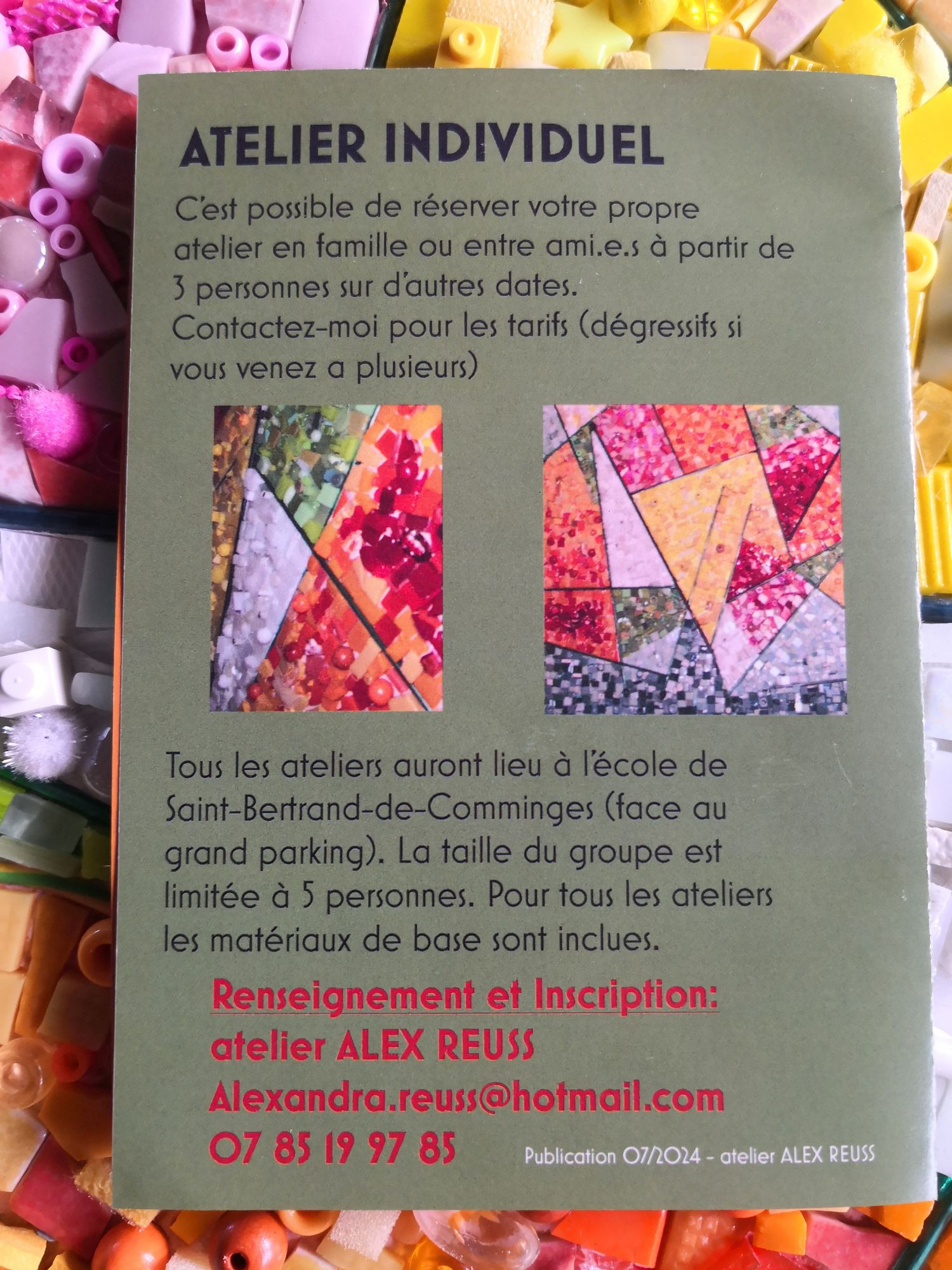 PROGRAMME 2024-2025 – atelier ALEX REUSS